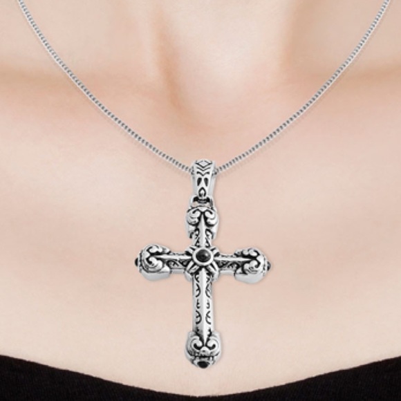 Accessories | Chroma Cross Pendant Necklace In Stainless Steel | Poshmark